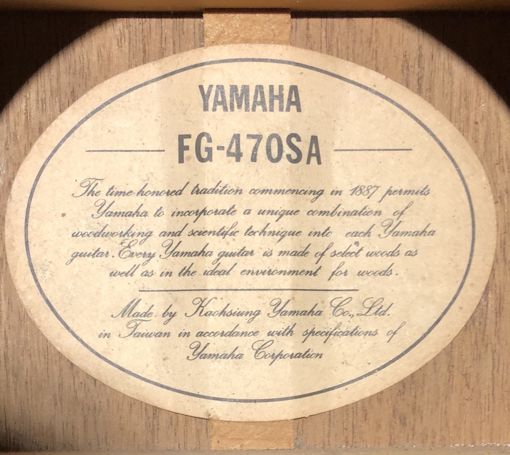 1990 Yamaha FG470SA – Repaired Rosewood Back – General Guitar Works