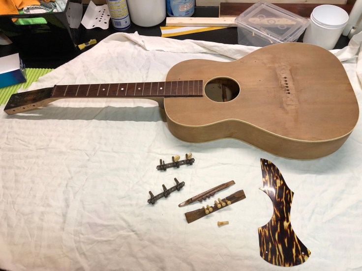 Pre-War Hensel Minerva Parlour Guitar – General Guitar Works